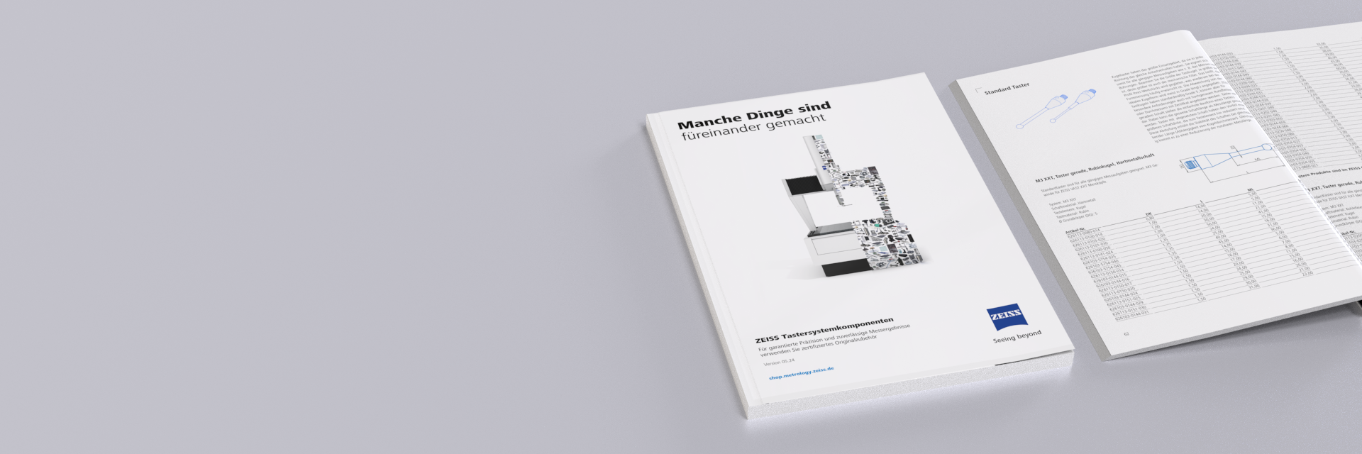 ZEISS Zubehör-Katalog für Tastersystemkomponenten